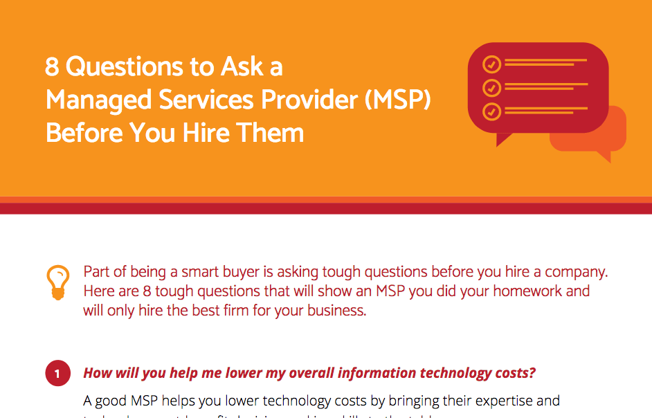 8 Questions to Ask Your MSP - Pegasus Technologies